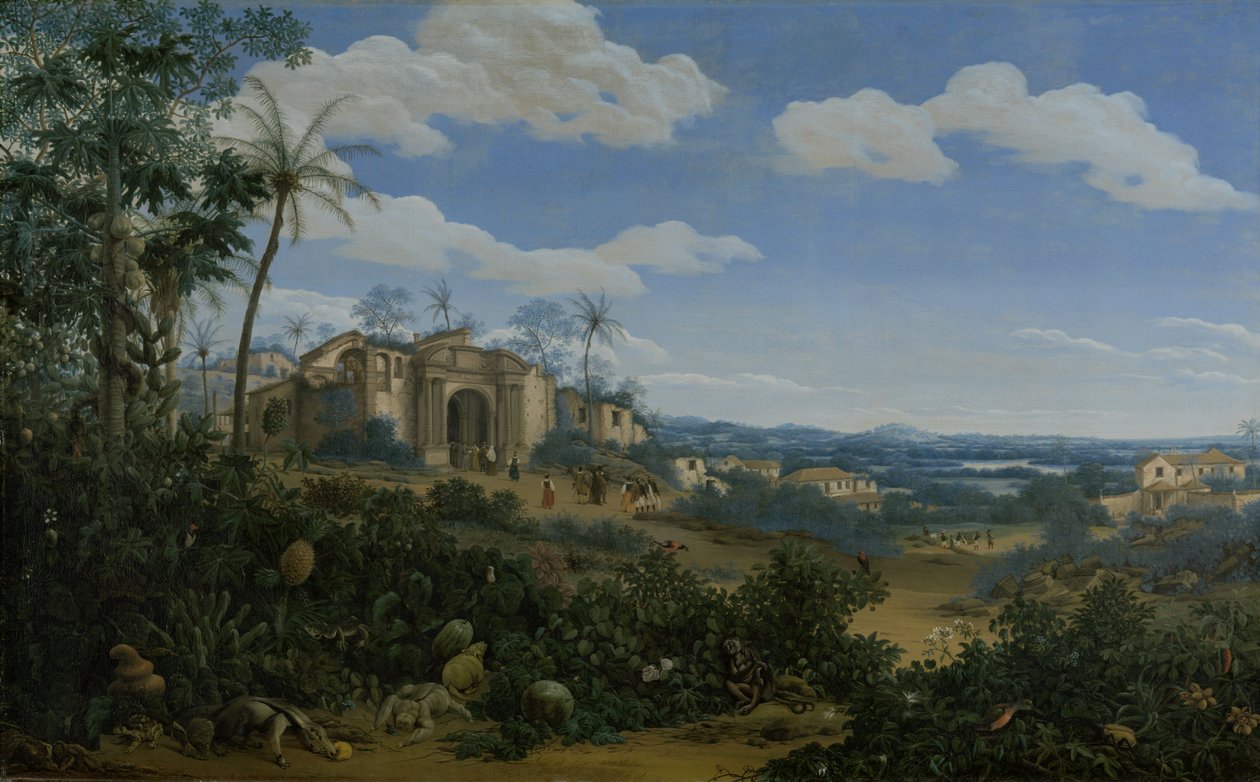 View Of Olinda Brazil 1662 By Frans Post Fine Art Print