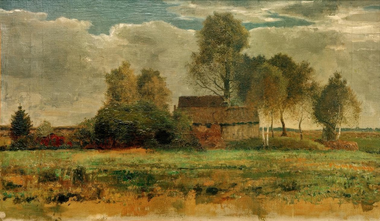 Peat Huts in Dachauer Moos by Franz Marc: Fine art print