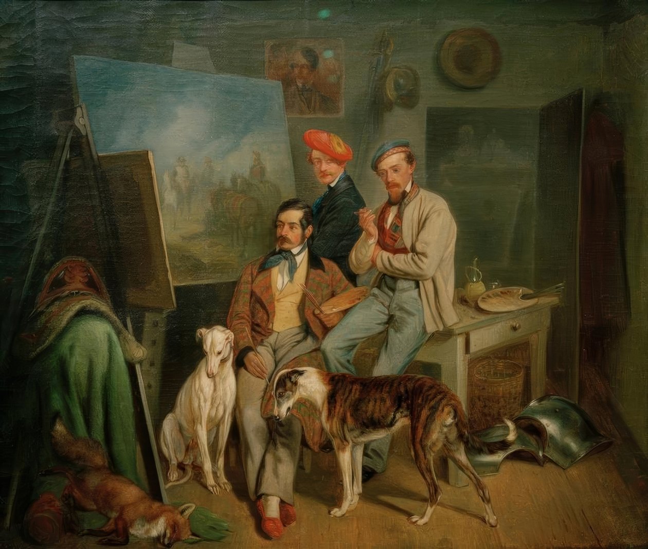 The Brothers Benno, Franz, and Eugen Adam in the Studio