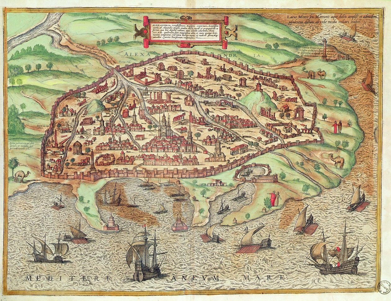 Map of Alexandria from 'Civitates Orbis Terrarum Coloniae Agrippinae'
