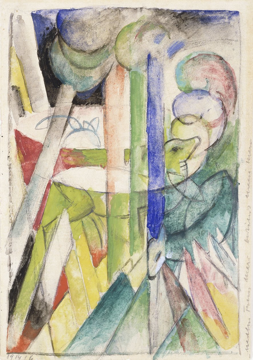 Mountain Goat by Franz Marc: High-quality fine art print