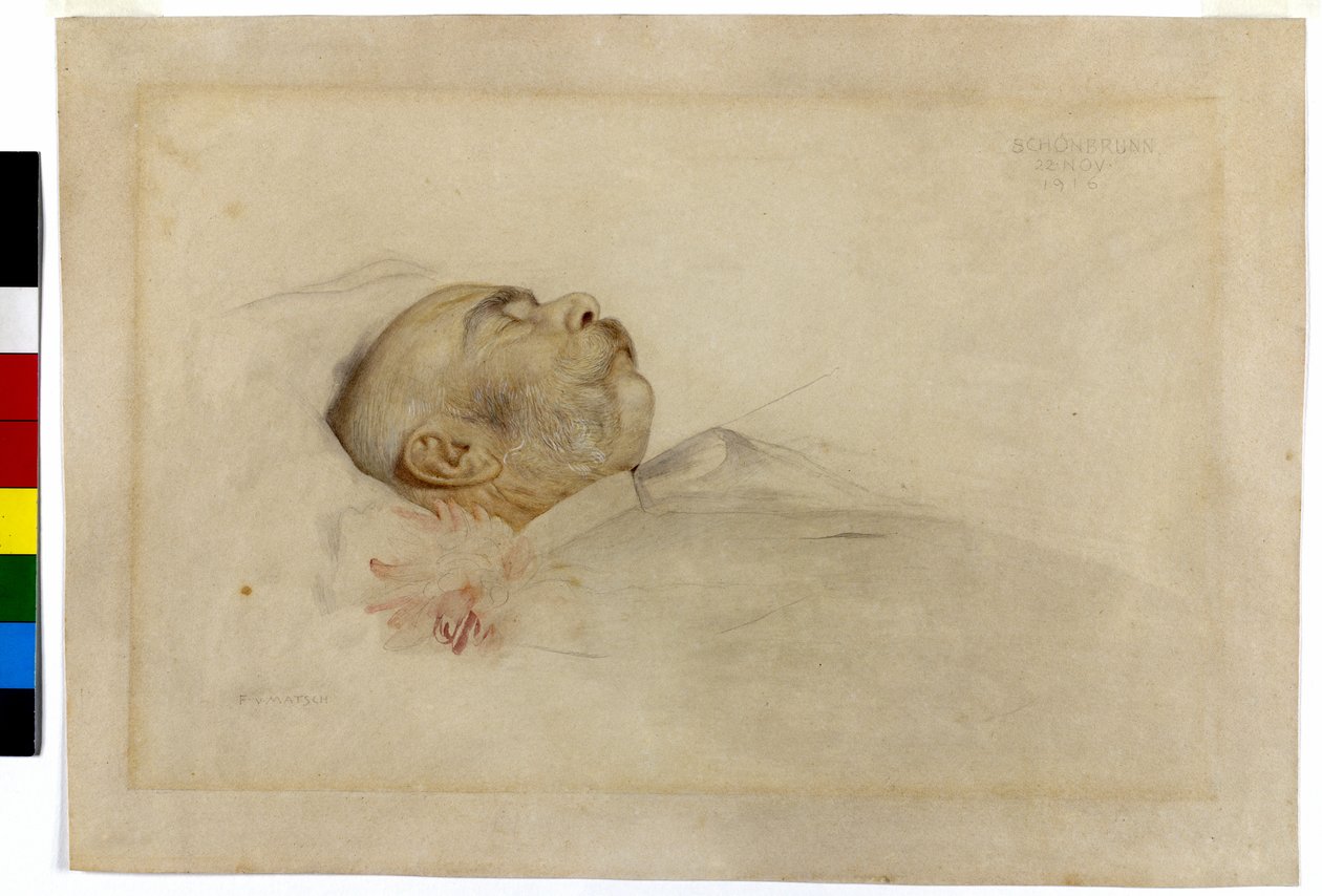Emperor Franz Joseph I on the Deathbed by Franz von Matsch