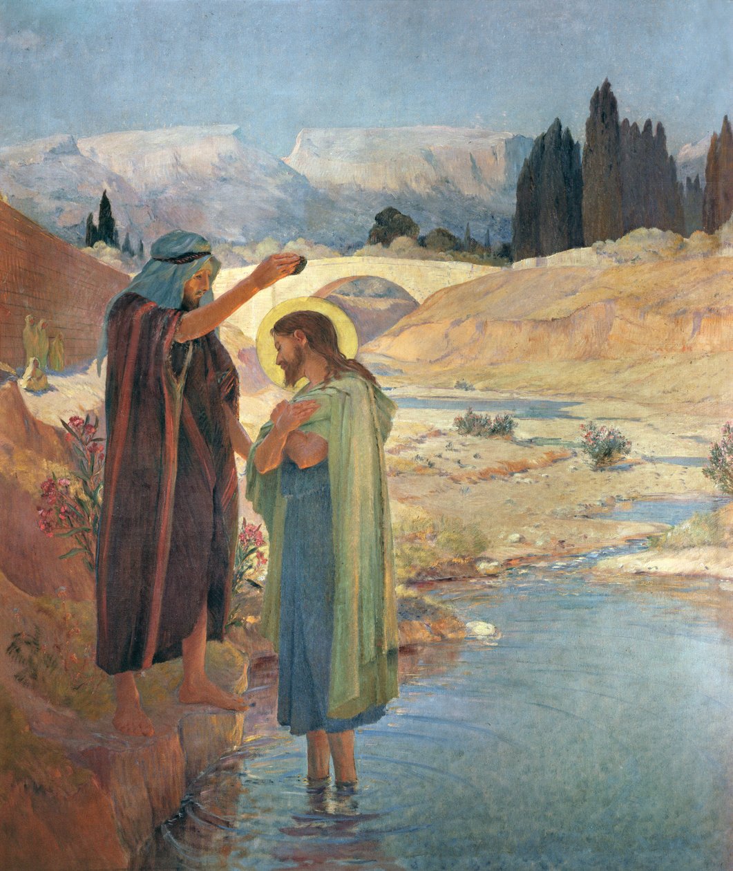 The Baptism of Christ in the waters of the Jordan