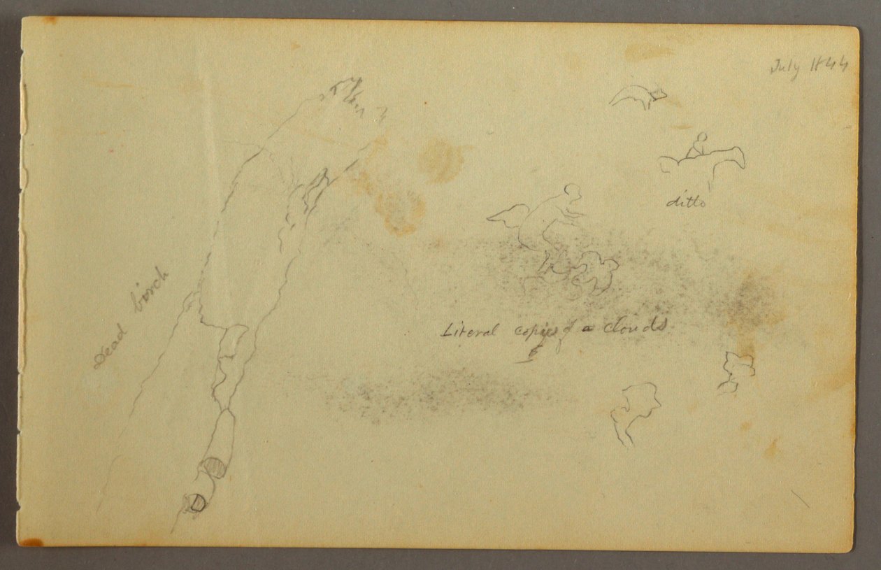 Sketches of Clouds and Dead Birch, July 1844