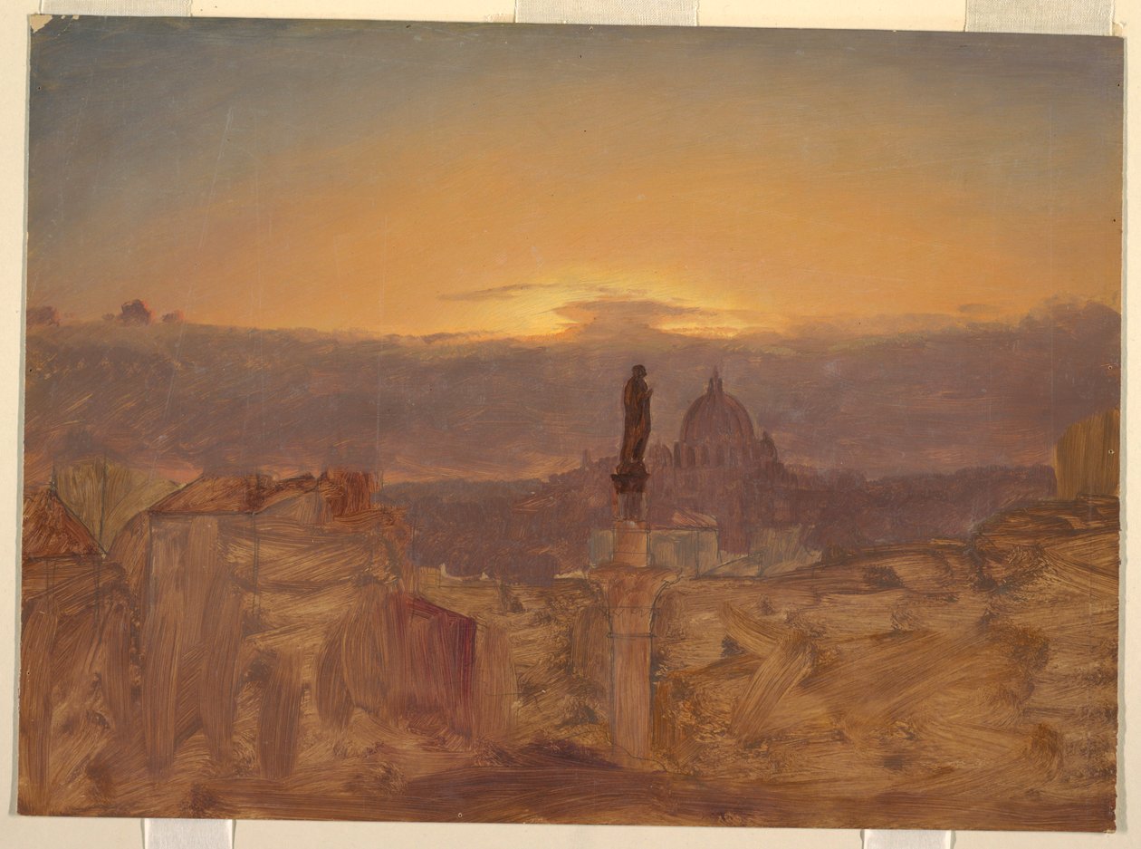 St. Peter's Basilica from the Pincio, Rome, late 1868 or early 1869