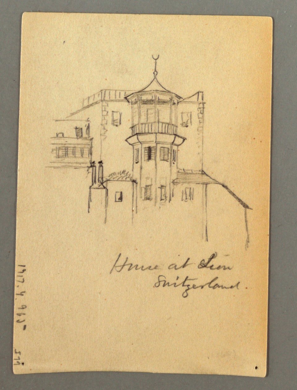 Tower of the Chateau, Sion, possibly 1868