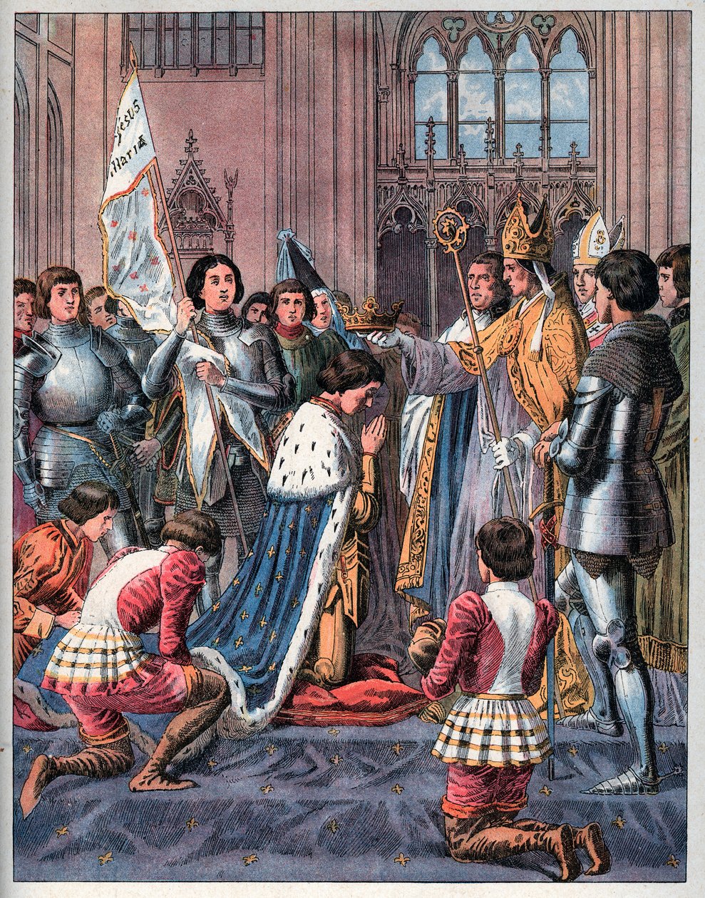 Joan of Arc at the Coronation Ceremony of Charles VII in Reims on July ...