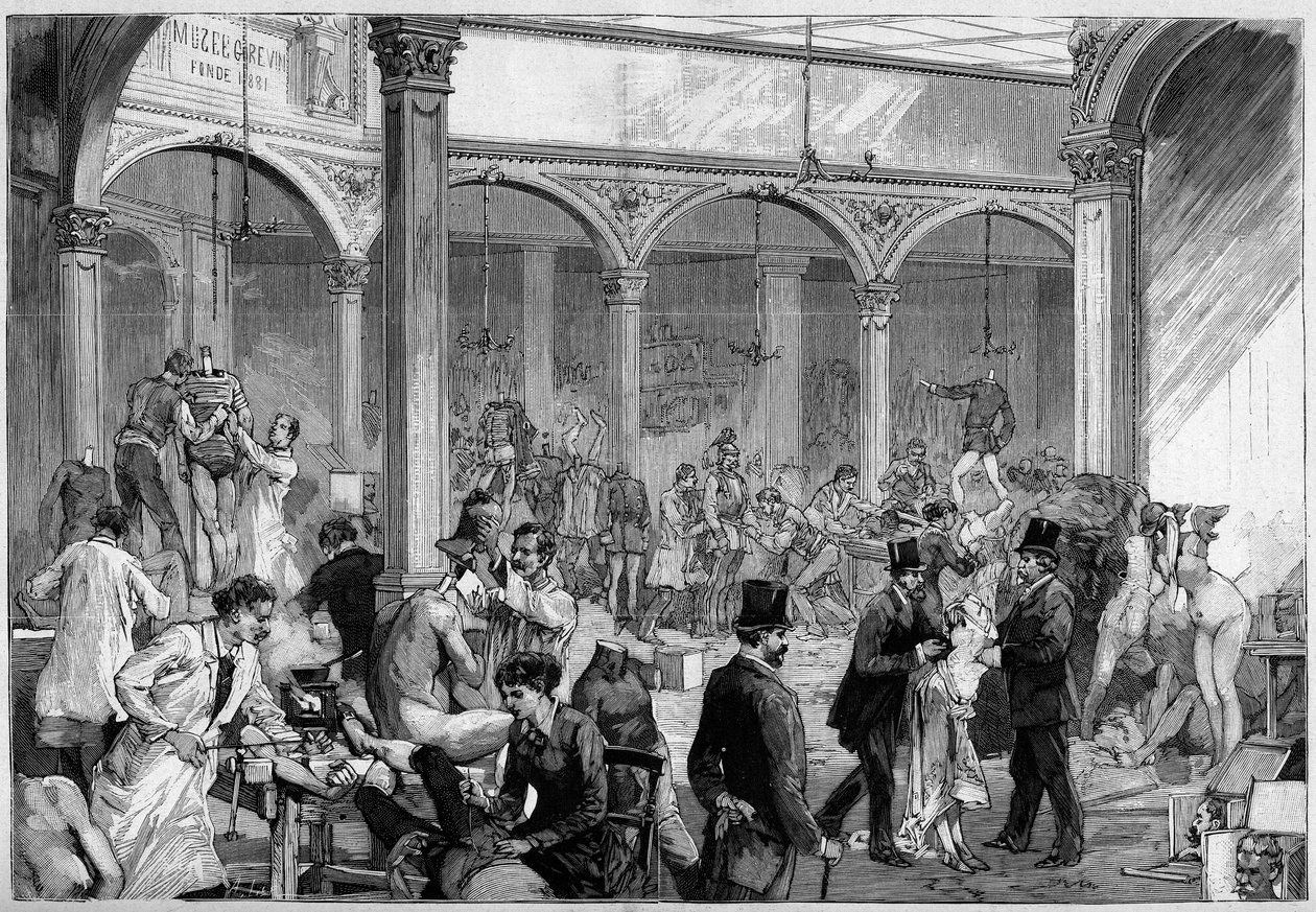 View of the Workshop for Mannequins and Assembly of Wax Statues at the ...