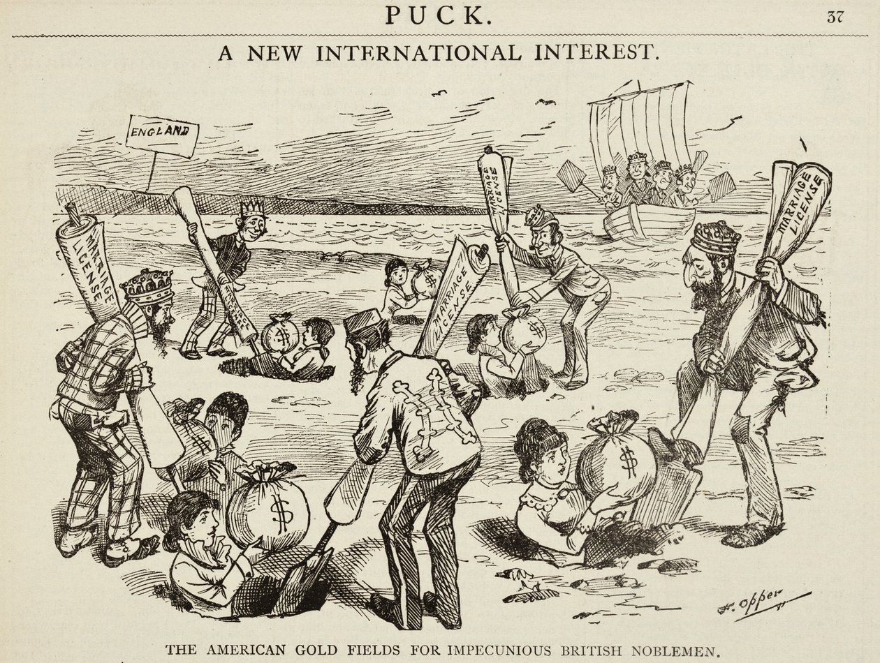 Cartoon Depicting 'The American Gold Fields for Impecunious British ...