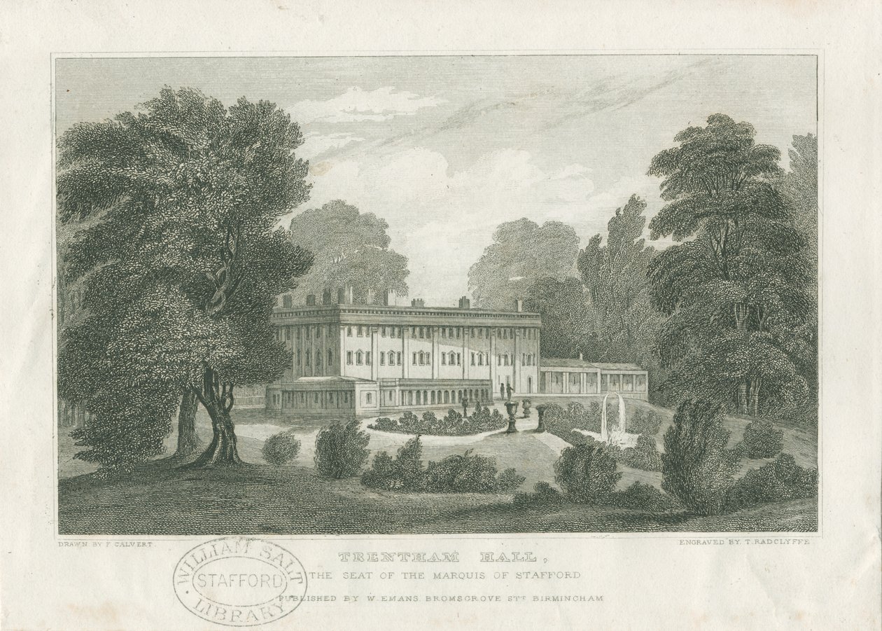 Trentham Hall by Frederick Calvert: Buy fine art print