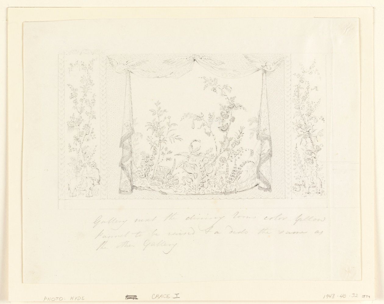 The Royal Pavilion, Brighton, Blue (South) Drawing Room, Proposed Wall ...