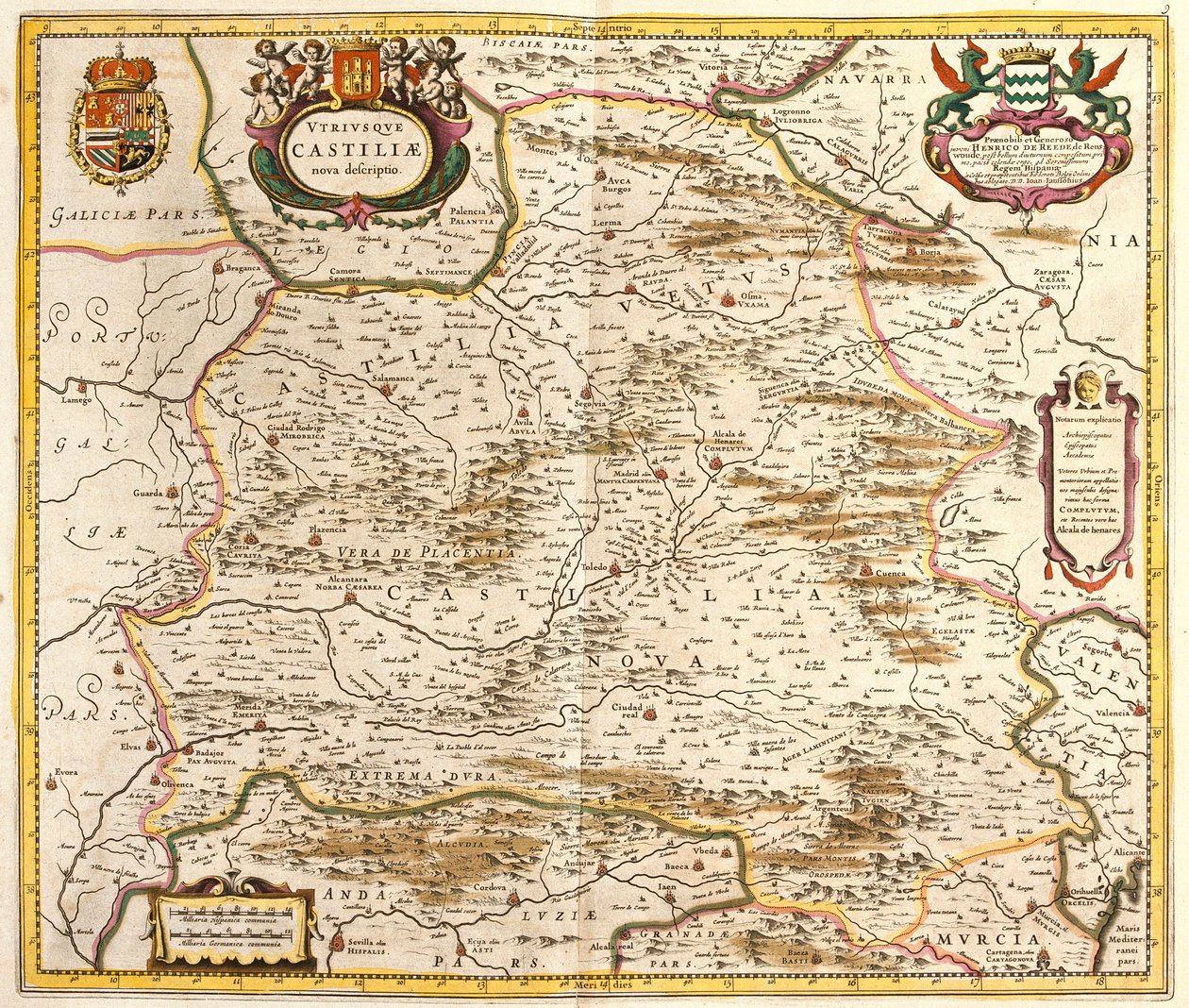 Map of the Kingdom of Castile (Spain) by Frederick de Wit
