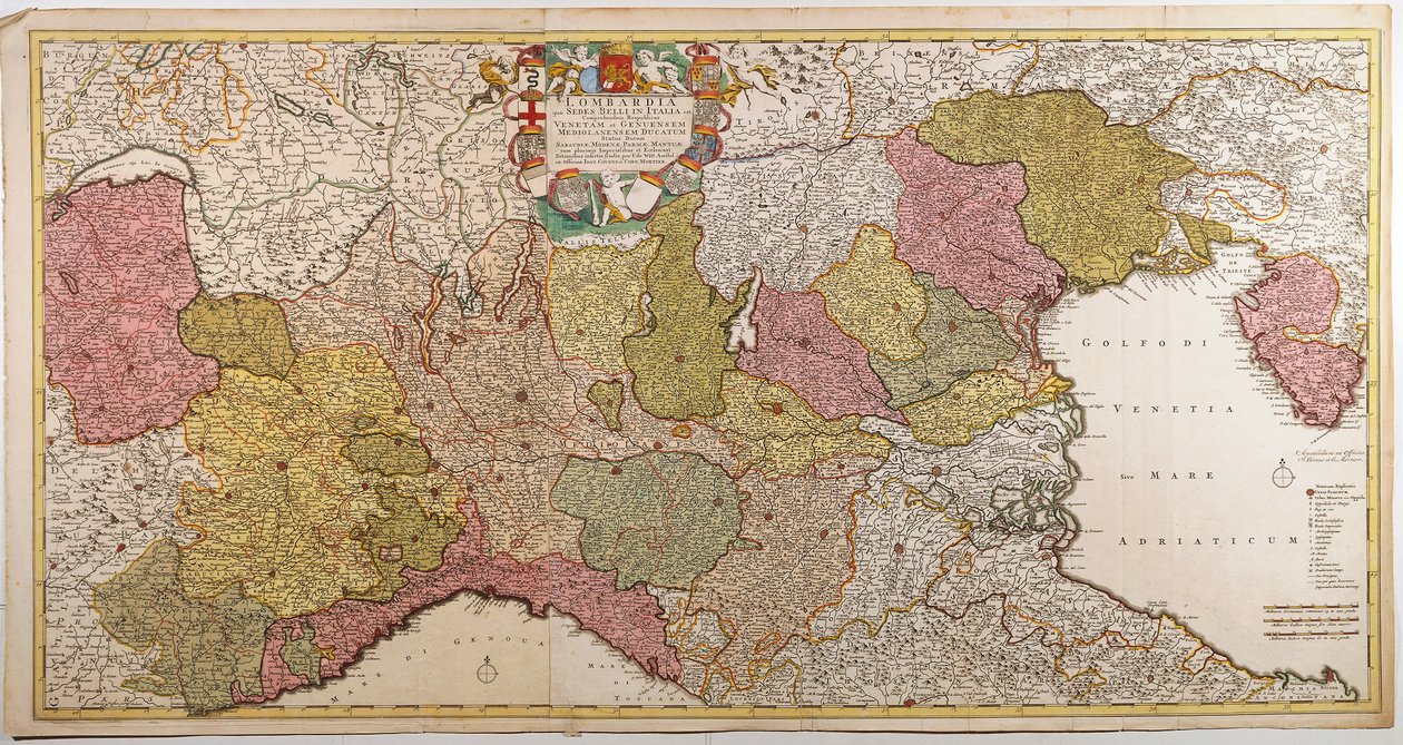 Northern Italy Map by Frederick de Wit: Buy fine art print