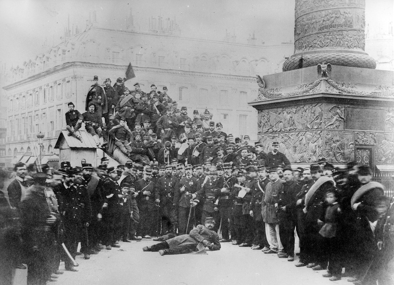 Communards in the Place Vendôme during the Paris Commune, 1871