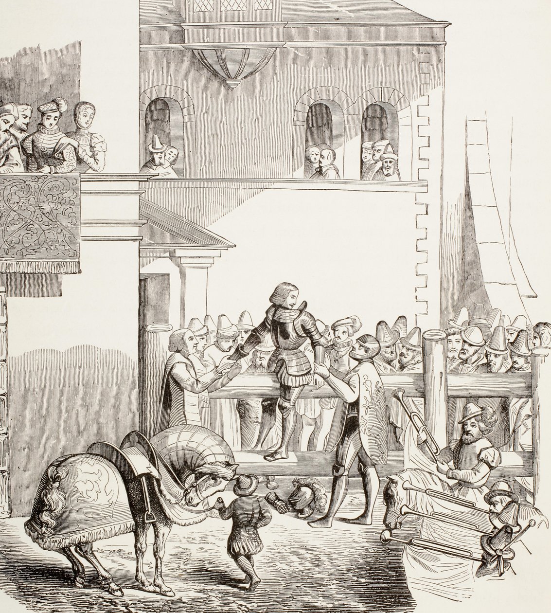 Degradation of a knight, from 'Military and Religious Life in the ...