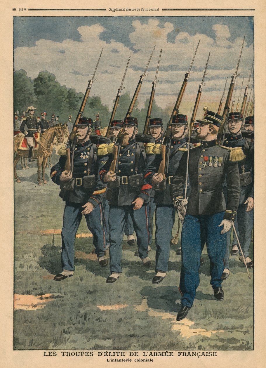 Elite Troops of French Army, the Colonial Infantry, Illustration from ...