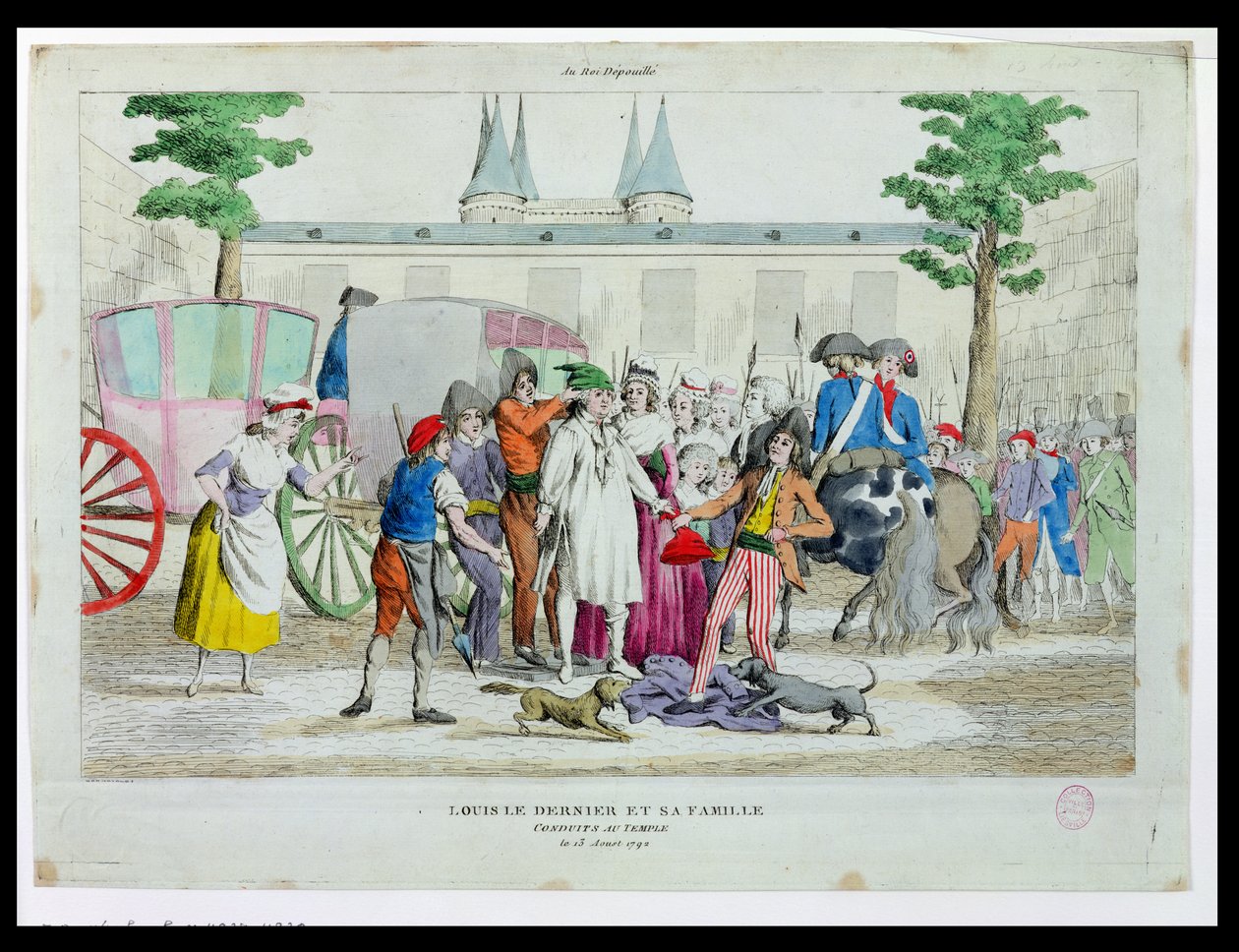 Louis XVI (1754-93) and His Family Taken to the Temple, 13th August 1792