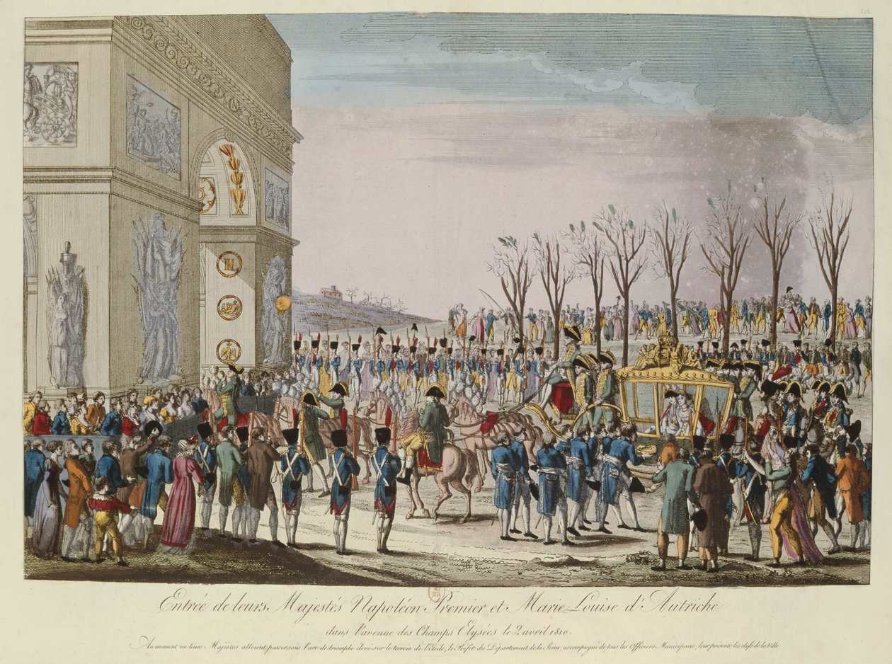 The Entrance of Emperor Napoleon I and Empress Marie Louise of Austria ...