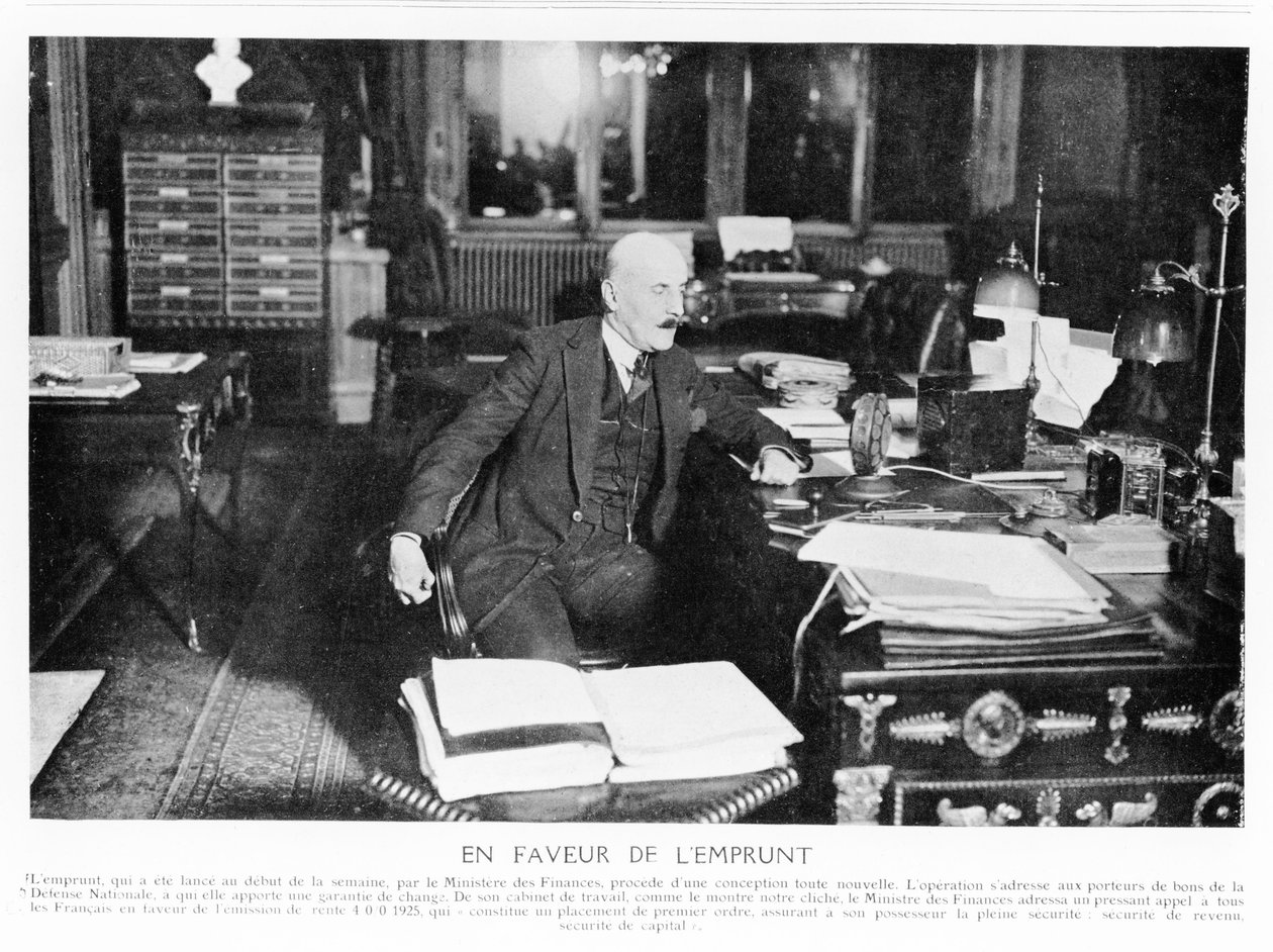 Joseph Caillaux Speaking on the Radio in 1925, from Le Monde Illustré, 1925