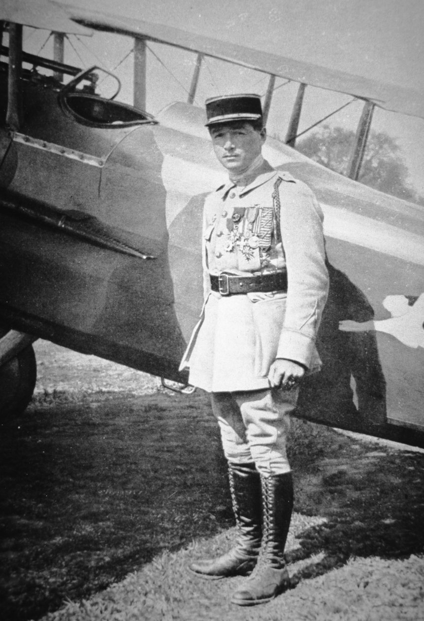 WWI French air ace Sous-Lieutenant Rene Fonck, awarded Legion D'Honneur ...