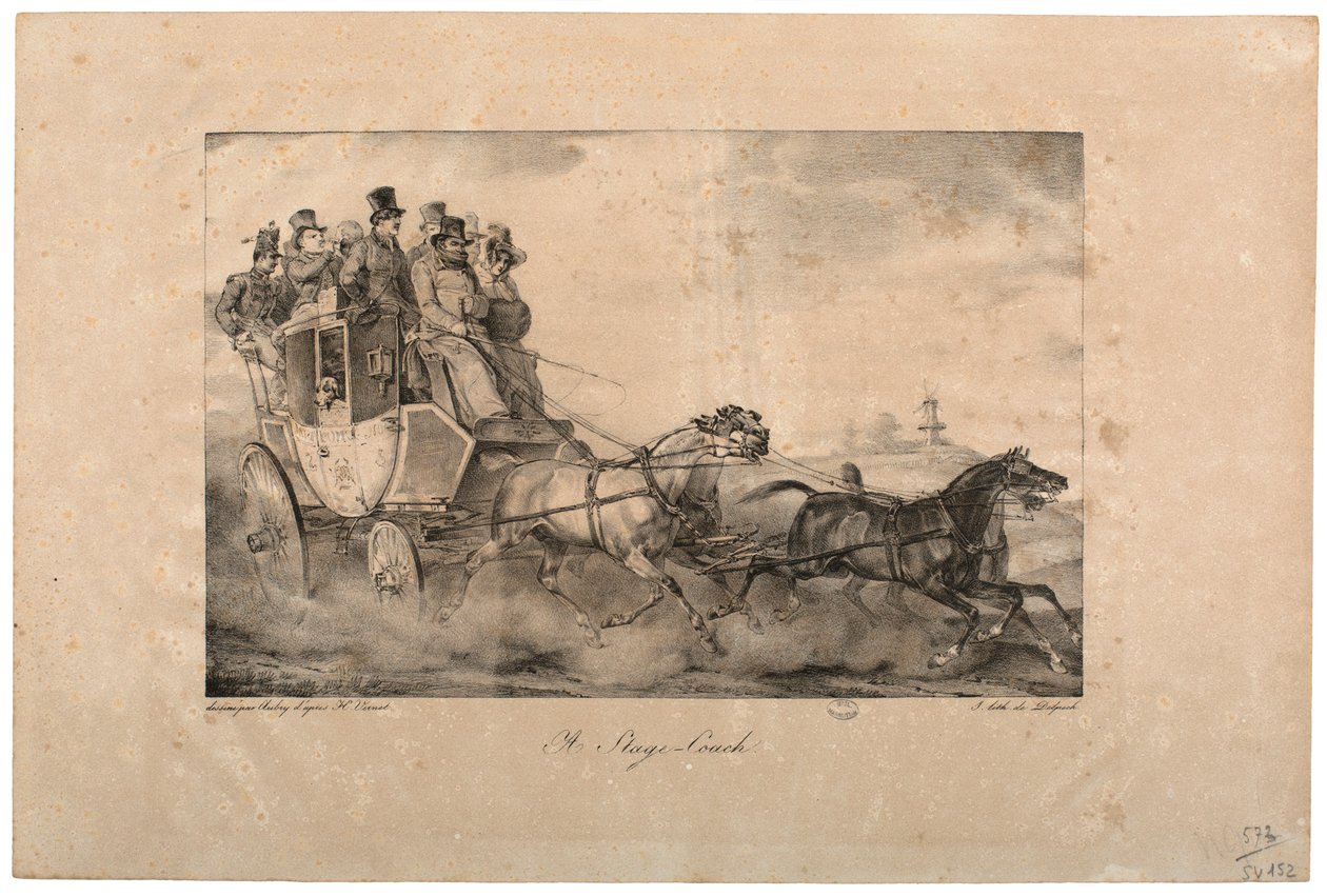 A Stage Coach by French School: Buy fine art print