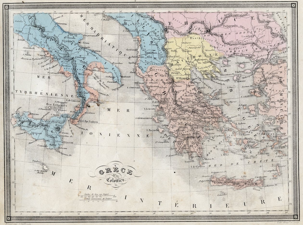 Ancient Greece and its colonies - Plate from 'Universal Atlas of ...