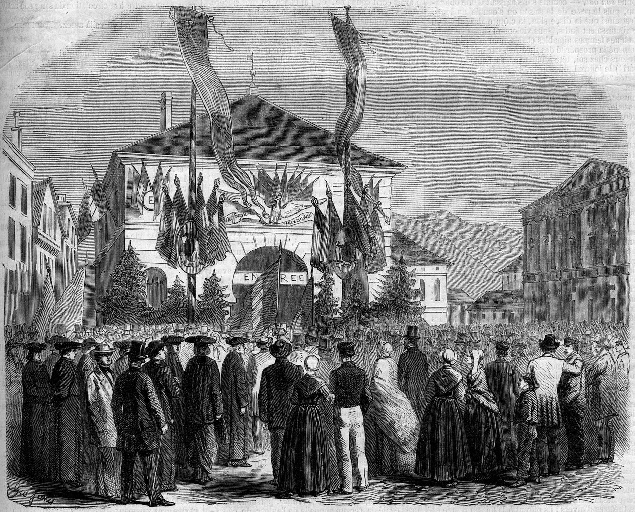 Annexation of Savoy to France, Chambery, 22 April 1860: vote of the ...
