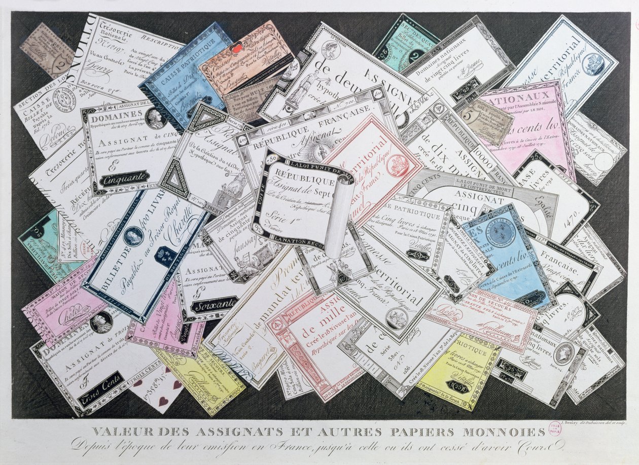 Assignats and Other Examples of Paper Money from 1789 to 1797