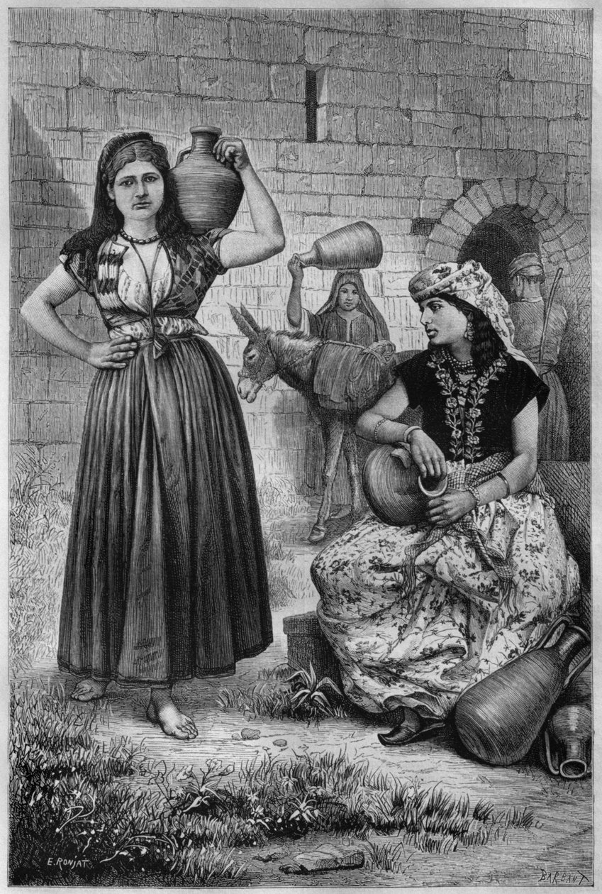 At the well, Hiram, from La Syrie daujourdhui. Voyages dans la Phenicie ...