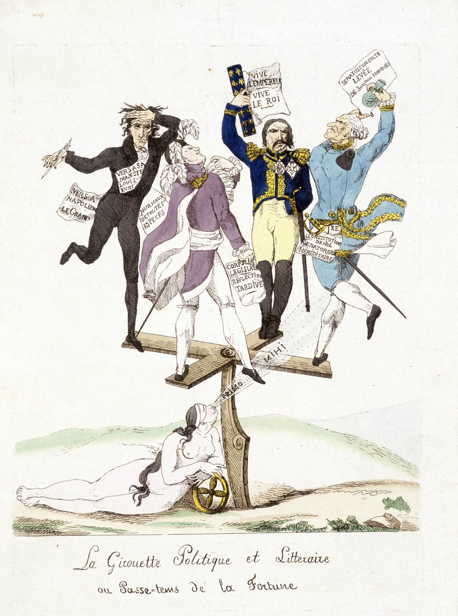 Cartoon about Napoleon Bonaparte. The political and literary ...