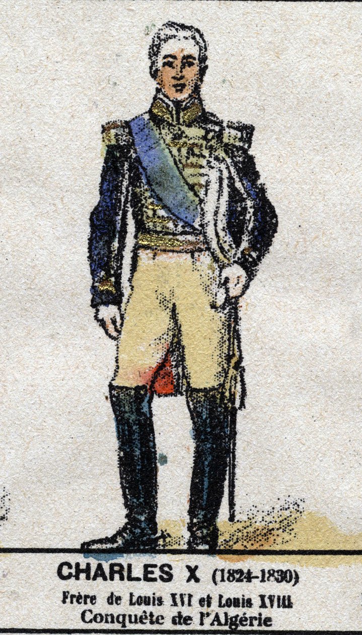 Charles X, King of France by French School: Fine art print