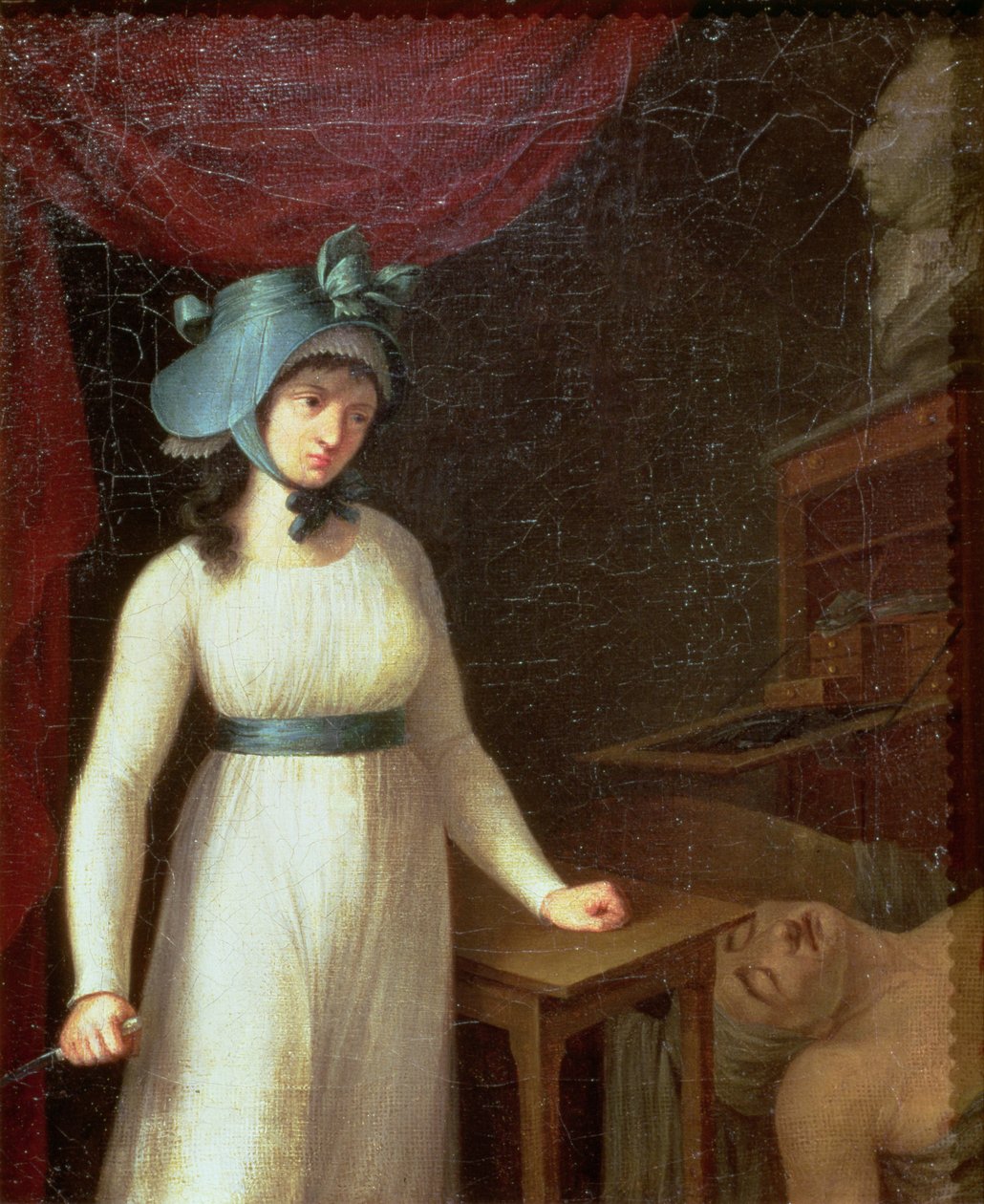 Charlotte Corday and the Assassination of Jean Paul Marat in his Bath
