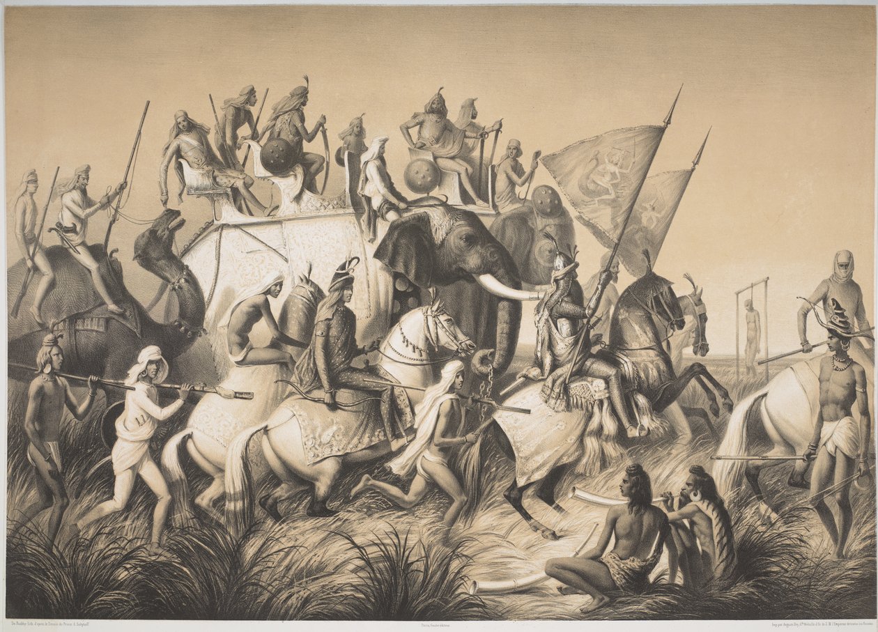 Chir Singh, Maharaja of the Sikhs with the King of Punjab and his ...
