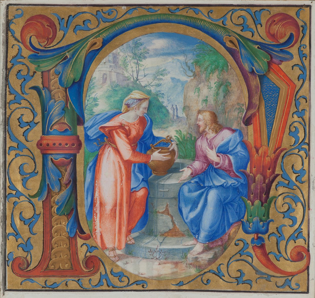 Christ and the Woman of Samaria at the Well by French School