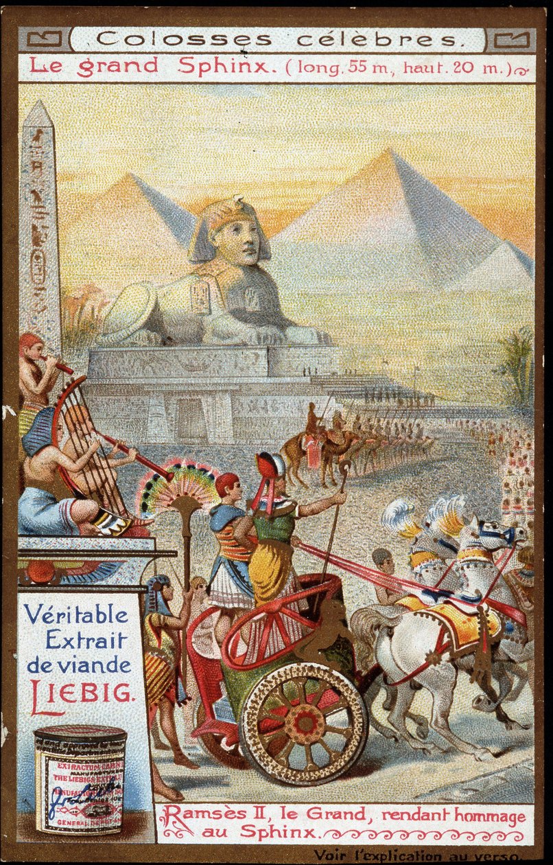 The Great Sphinx: Ramses II Paying Homage (Liebig Chromolithography)