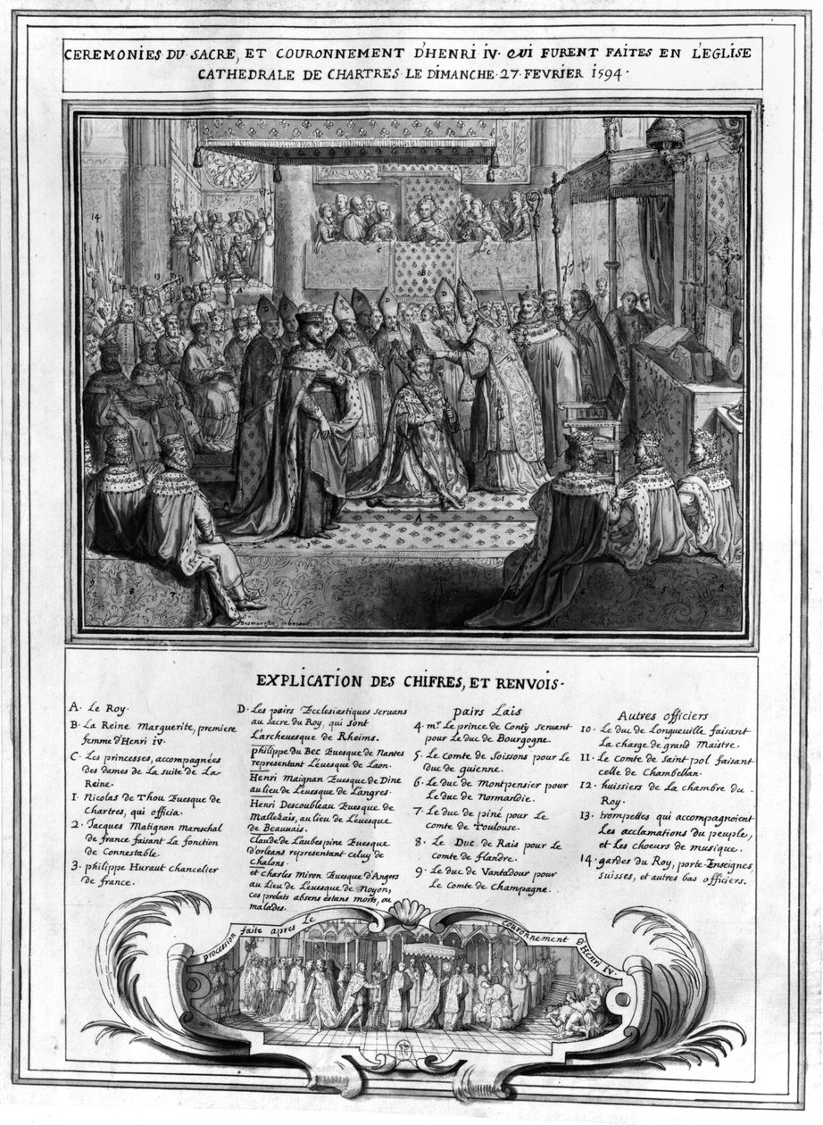 Consecration and Coronation of Henri IV at the Chartres Cathedral on ...
