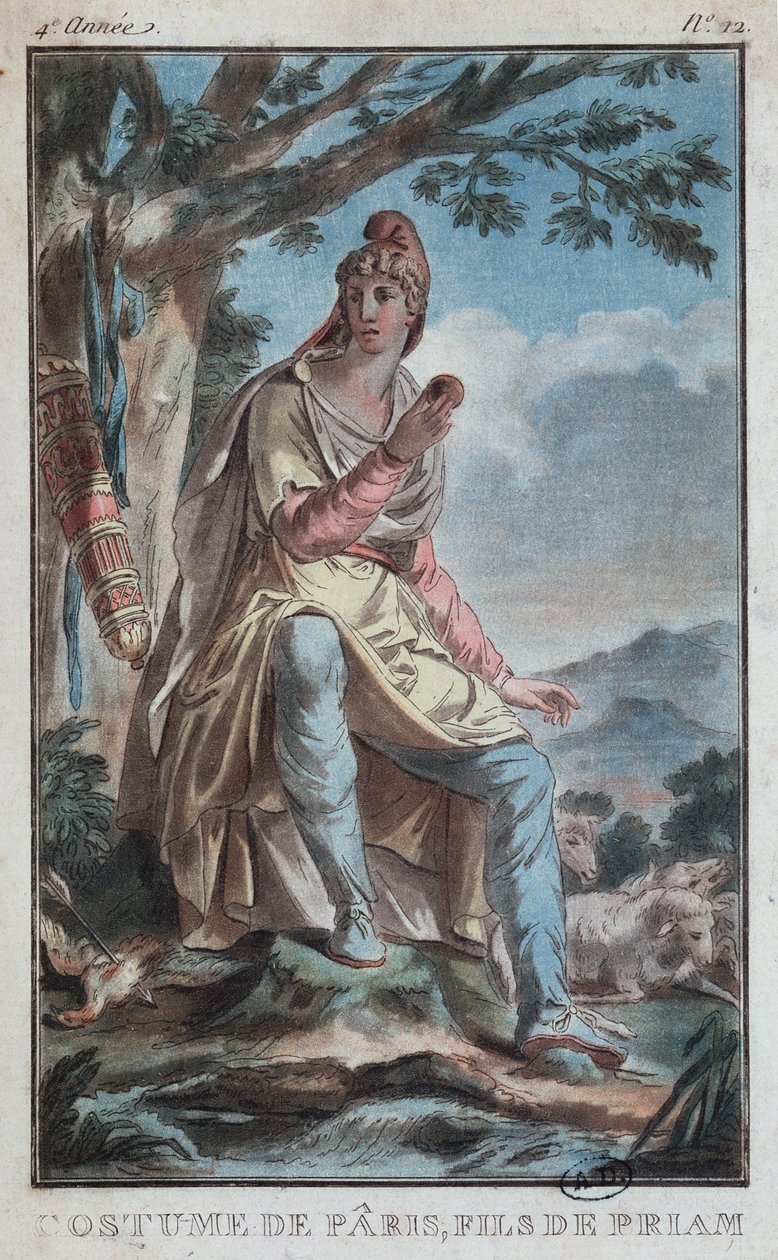 Costume design for Paris as a shepherd on Mount Ida