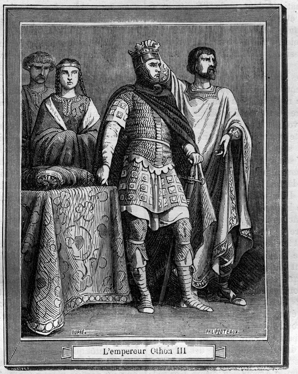 Emperor Othon III (980-1002), German Roman Emperor Engraving in ...