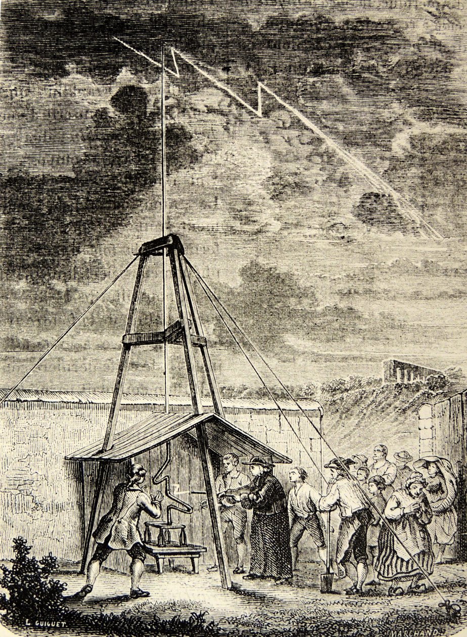 Experience of lightning rod by French School