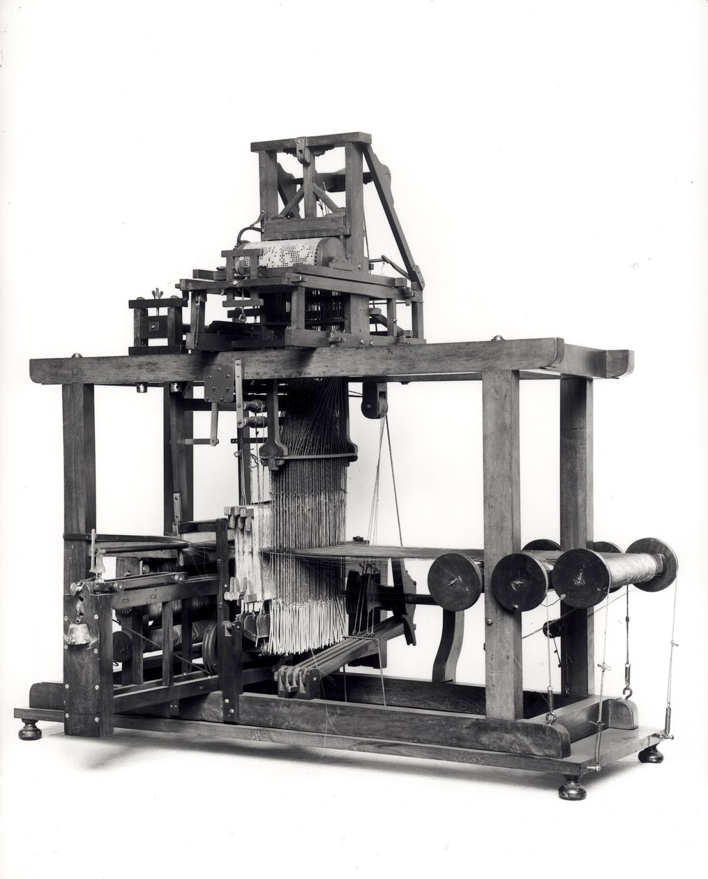 First fully automated loom invented by Jacques de Vaucanson (1709-82) c ...