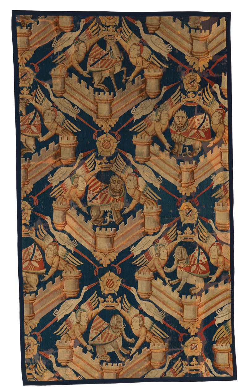 Fragment of a Heraldic Tapestry Depicting the Arms of Beaufort, Turenne ...