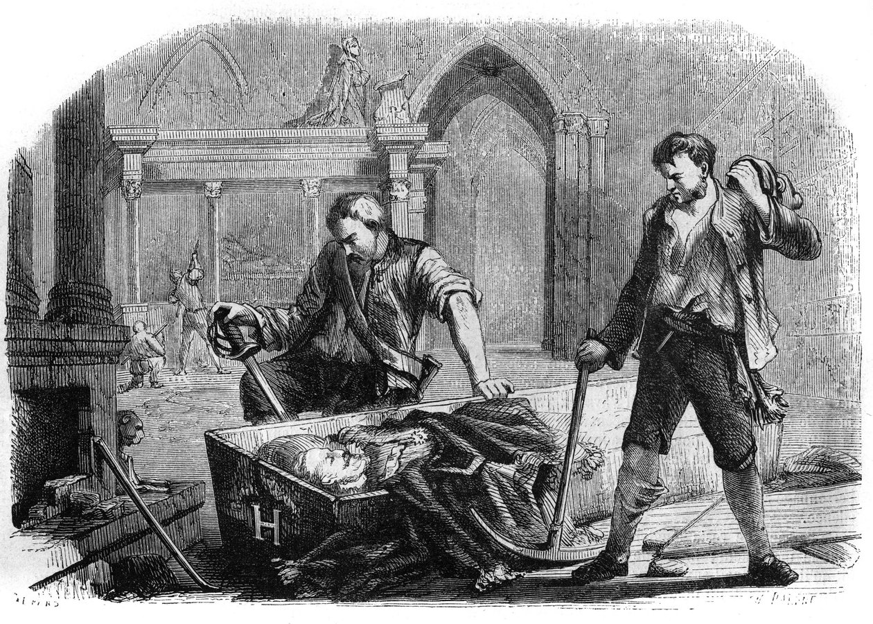 French Revolution (Convention): opening of the coffin of King Henry IV ...
