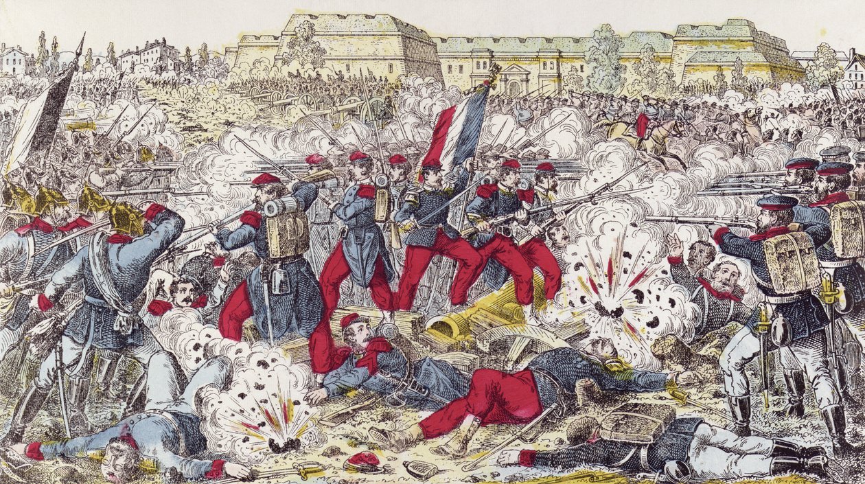 French Troops Encircled by the Prussian Army at the Battle of Sedan ...