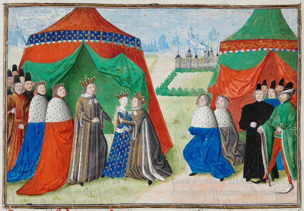 Richard II meets his child bride, Isabel of France, from the Froissart ...