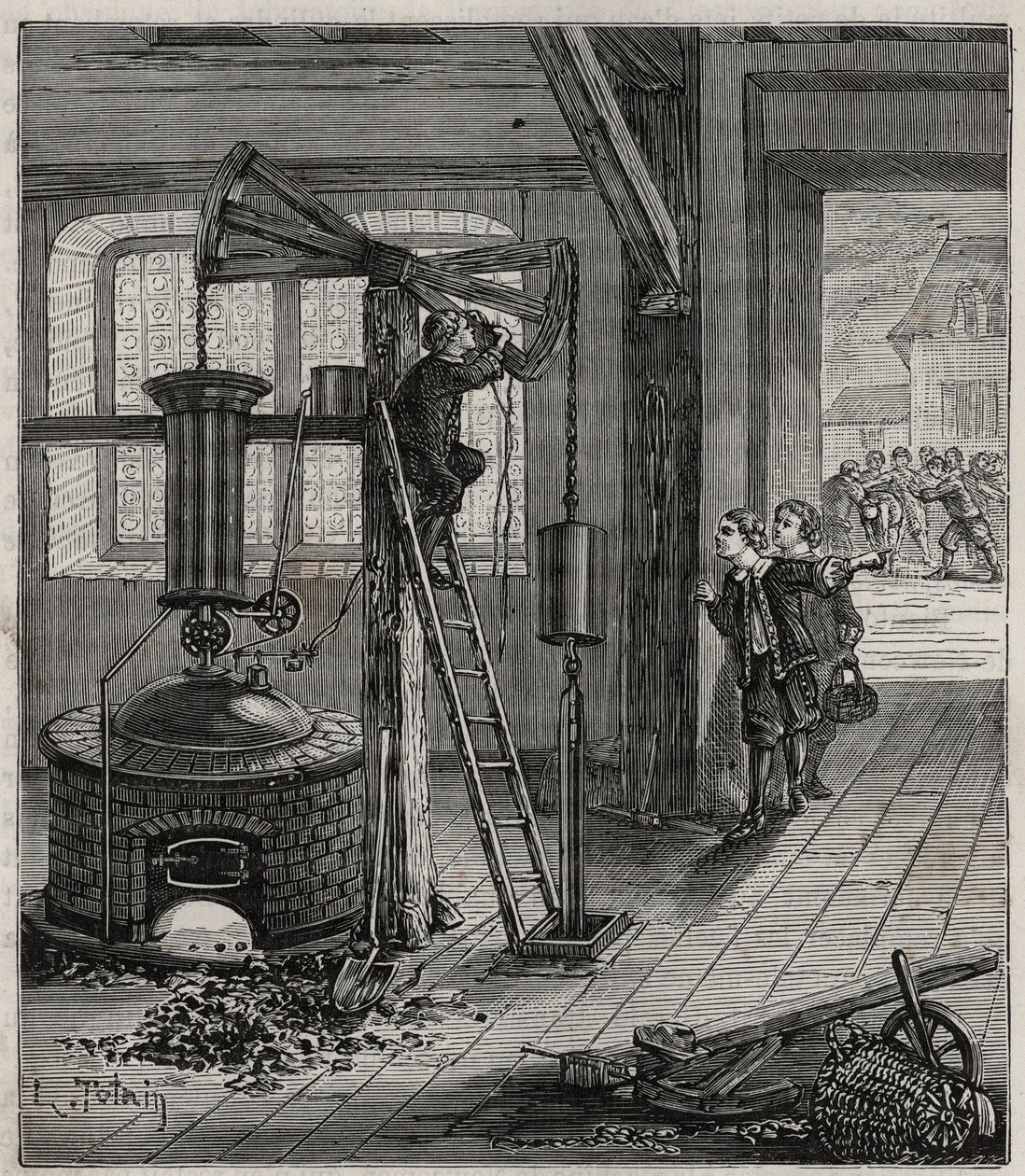 Humphrey Potter, in charge of opening and closing the valves of Thomas ...