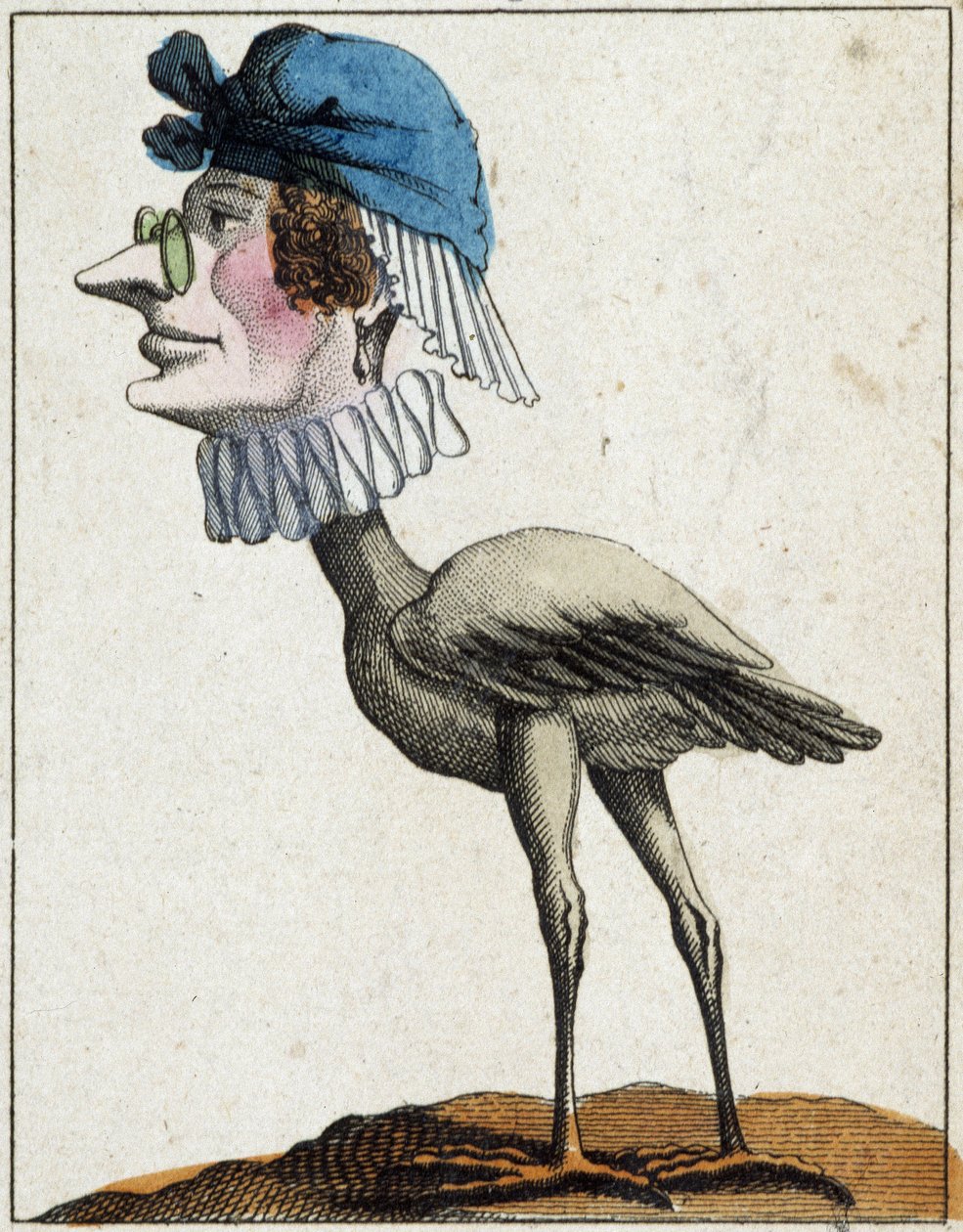 The Stork in Caricature, study of character 'volatile character', 19th ...
