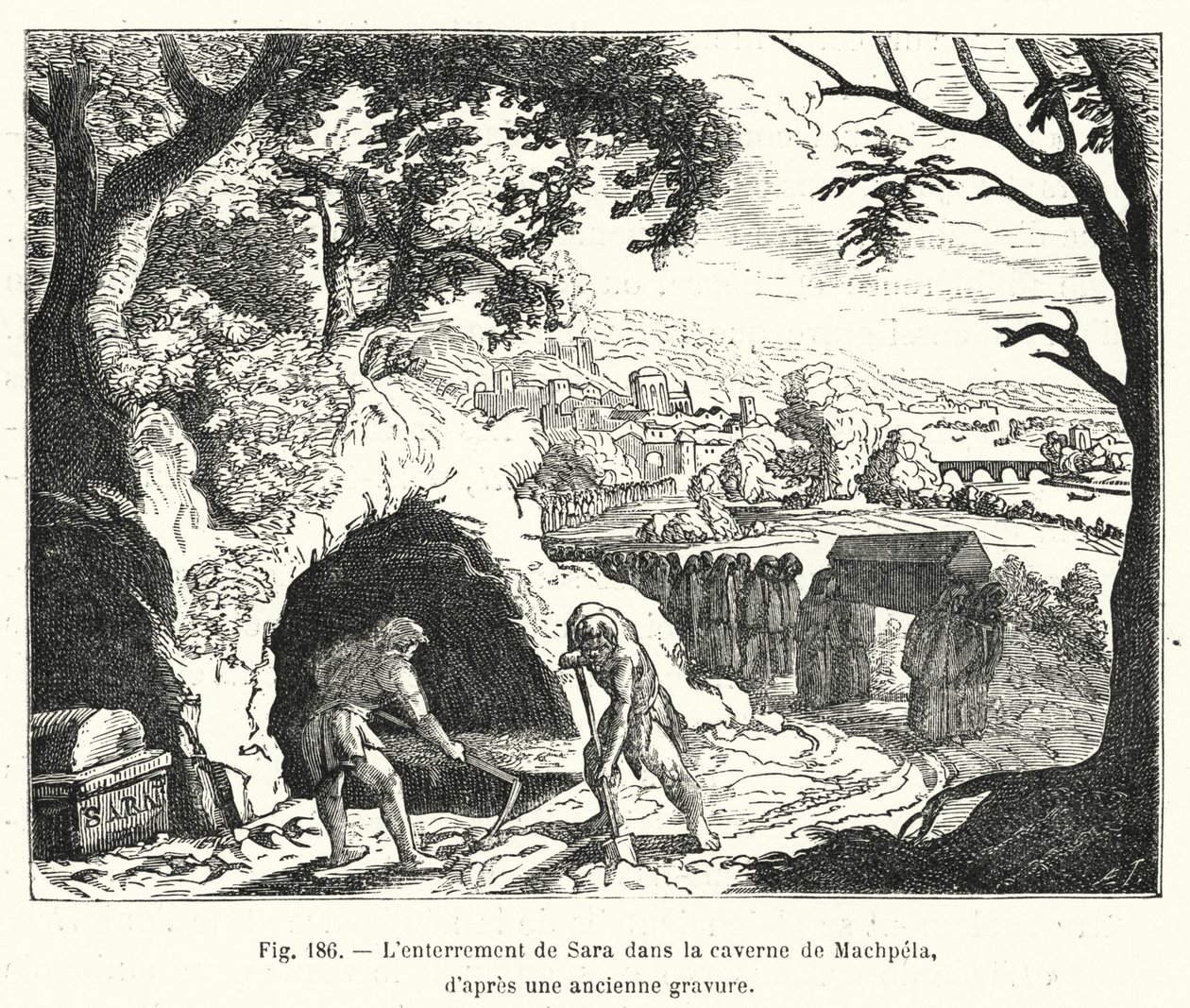 The Burial of Sarah in the Cave of Machpelah, After an Ancient Engraving