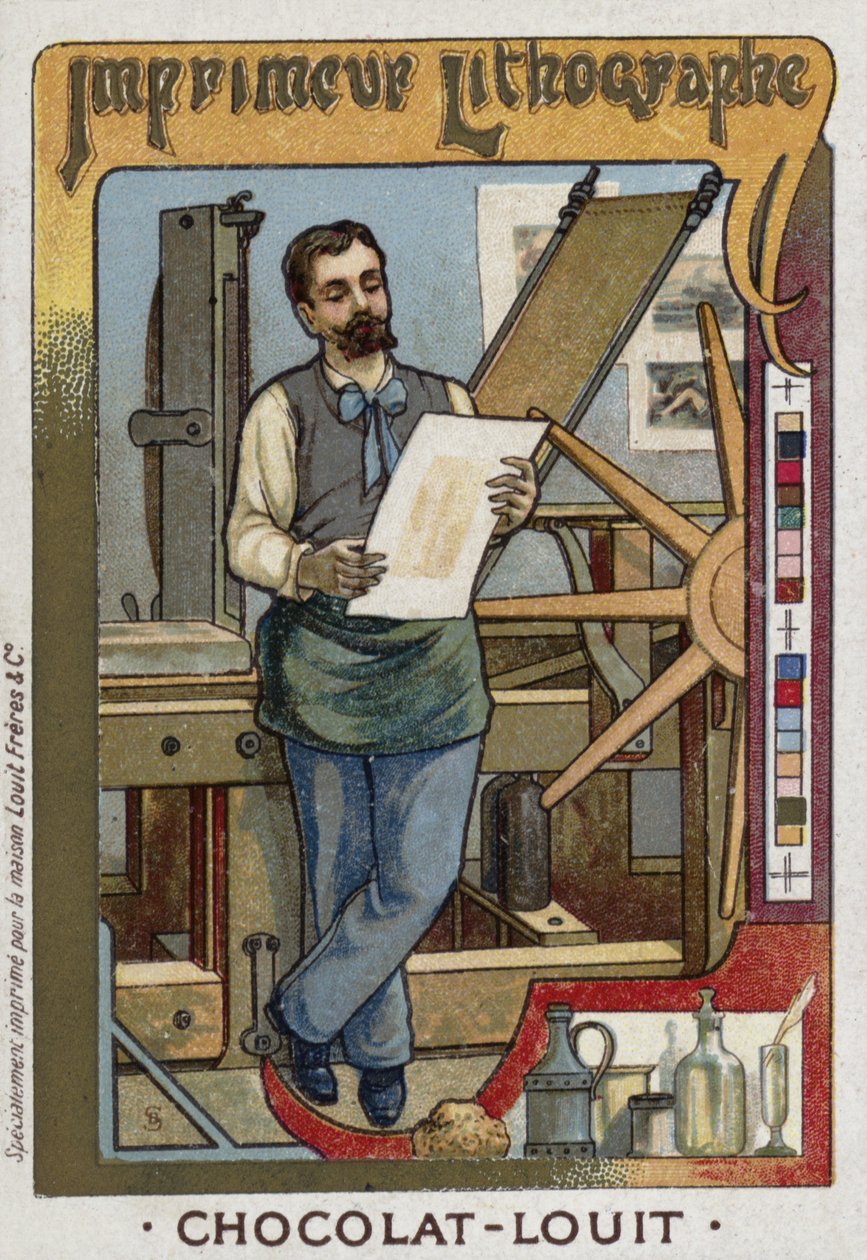 The Lithograph Printer by French School: Fine art print