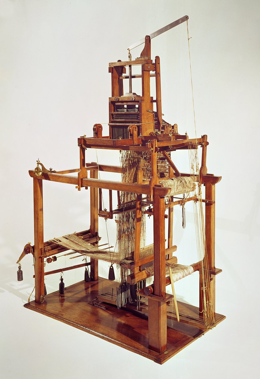 Loom designed by Joseph Marie Jacquard by French School