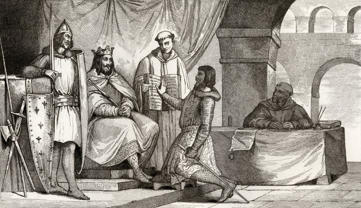 Louis II the Stammerer Receives an Oath of Allegiance from a Noble